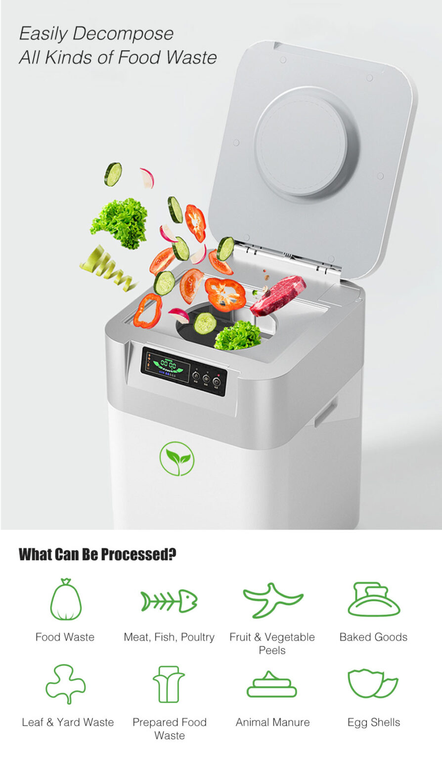 Indoor Composter - 24 Hours Kitchen Food Waste Composting